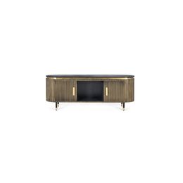 Giner y Colomer TV-Schrank aus Mangoholz und Bronze 150 cm in Gold | Gr.: onesize