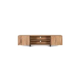 Giner y Colomer TV-Schrank aus Akazienholz und naturfarbenem Metall in Brown | Gr.: onesize