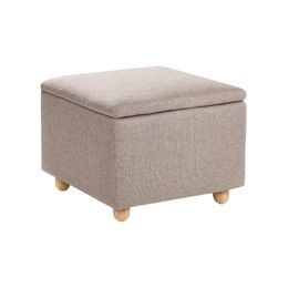 Beliani Pouf FERNDALE in Beige - (W) 60 x (H) 46 x (L) 60 cm | Gr.: onesize