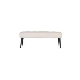 Giner y Colomer Beige Stoffbank mit schwarzen Eisenbeinen in Beige | Gr.: onesize