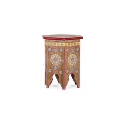 Giner y Colomer Hocker aus handbemaltem Mangoholz in Multicolored | Gr.: onesize