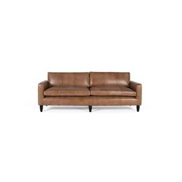 Giner y Colomer Polstersofa aus Leder und Kamel-Finish 220cm in Bronze | Gr.: onesize