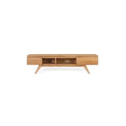 Giner y Colomer TV-Schrank aus massivem Mindi-Holz mit F&auml;chern in Brown | Gr.: onesize