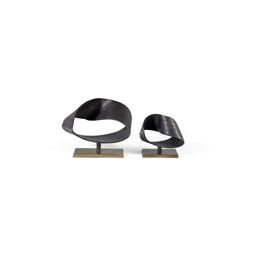 Giner y Colomer 2er Set: dekorative Skulpturen aus Metall in Bronze | Gr.: onesize