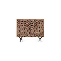 Giner y Colomer Zweit&uuml;riges Sideboard handgeschnitzt aus Mango in Brown | Gr.: onesize