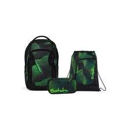 Satch Schulrucksack-Set MATCH PLUS "Seismic Green" 3-tlg. in Gr&uuml;n | Gr.: onesize