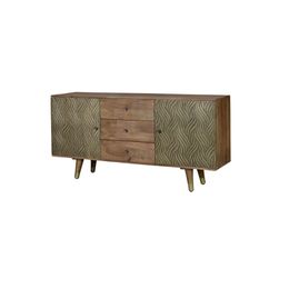 Giner y Colomer Sideboard aus Mangoholz und Bronze in Brown | Gr.: onesize