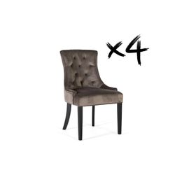Giner y Colomer 2-er Set: St&uuml;hle gepolstert mit Polyester in Gray | Gr.: onesize