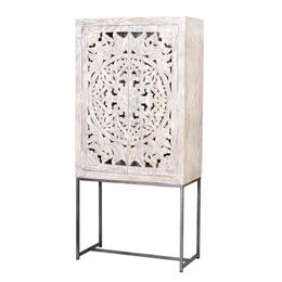 Giner y Colomer K&uuml;chenhochschrank aus Mangoholz in Gray | Gr.: onesize