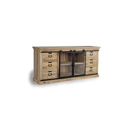Giner y Colomer Sideboard aus Mangoholz Schwarz in Brown | Gr.: onesize