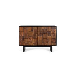 Giner y Colomer Sideboard mit zwei T&uuml;ren und geometrischen Mustern aus Sheezam-Holz in Brown | Gr.: onesize