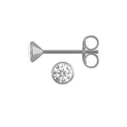 schmuck23 Silber Ohrringe 925 Zirkonia 0,4 cm | Gr.: onesize