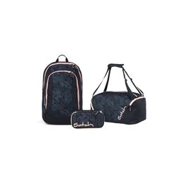 Satch Schulrucksack-Set AIR "Midnight Jungle" 3-tlg. in Schwarz | Gr.: onesize