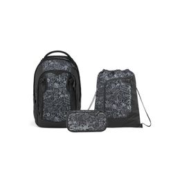 Satch Schulrucksack-Set MATCH PLUS "Street Ink" 3-tlg. in Schwarz | Gr.: onesize