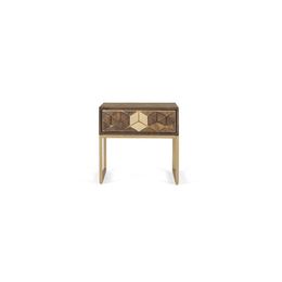 Giner y Colomer Nachttisch aus Mangoholz Walnussholz und Gold in Brown | Gr.: onesize