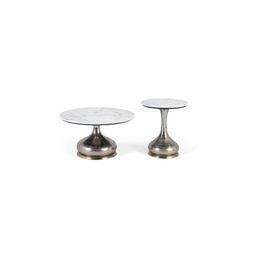 Giner y Colomer 2-tlg Set: runder Marmorplatte in Gray | Gr.: onesize