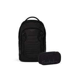 Satch Schulrucksack-Set MATCH PLUS "Blackjack" 2-tlg. in Schwarz | Gr.: onesize