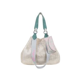 Fritzi aus Preussen Fritzi aus Preu&szlig;en Limited Painted Straw Schultertasche 43 cm in silver jade | Gr.: onesize