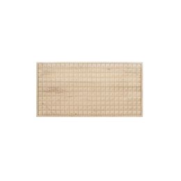 Giner y Colomer Kopfteil aus massivem Mangoholz mit gepr&auml;gtem geometrischem Design in Brown | Gr.: onesize