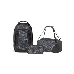 Satch Schulrucksack-Set MATCH PLUS "Street Ink" 3-tlg. in Schwarz | Gr.: onesize