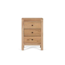 Giner y Colomer Nachttisch aus massivem Mindiholz mit 3 Schubladen in Brown | Gr.: onesize