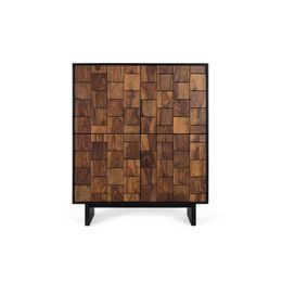 Giner y Colomer Barschrank aus massivem Mangoholz und Sheezam-3D-Effekt in Brown | Gr.: onesize