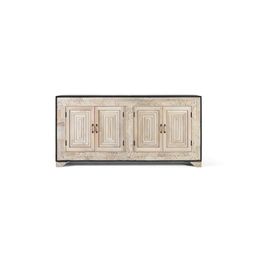 Giner y Colomer Sideboard mit vier T&uuml;ren und handgeschnitzten Details 195cm in White | Gr.: onesize