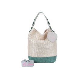 Fritzi aus Preussen Fritzi aus Preu&szlig;en Limited Painted Straw Schultertasche 27 cm in silver jade | Gr.: onesize