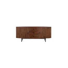 Giner y Colomer Sideboard mit 2 T&uuml;ren und 3 Schubladen aus Akazienholz in Brown | Gr.: onesize