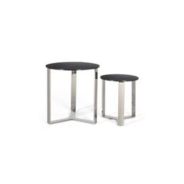 Giner y Colomer 2-tlg Set: Handgefertigten Couchtischen aus Metall in Black | Gr.: onesize