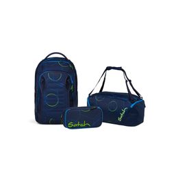 Satch Schulrucksac-Setk MATCH PLUS "Blue Tech" 3-tlg. in Blau | Gr.: onesize