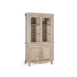 Giner y Colomer Vitrine mit 4 T&uuml;ren handgefertigt aus Mangoholz in Beige | Gr.: onesize