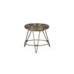 Giner y Colomer Niedriger Hocker aus Metall im Industriestil in Bronze | Gr.: onesize