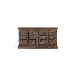 Giner y Colomer Sideboard mit vier T&uuml;ren handgefertigt aus Mangoholz in Brown | Gr.: onesize
