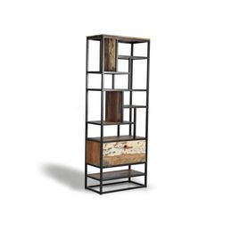 Giner y Colomer B&uuml;cherregal aus Metall und recyceltem Holz in Multicolored | Gr.: onesize