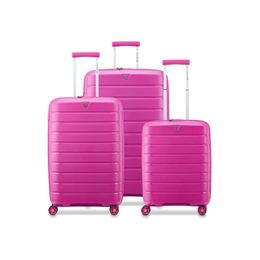 Roncato B-Flying Move 4 Rollen Kofferset 3-teilig mit Dehnfalte in fucsia | Gr.: onesize