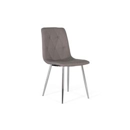 Giner y Colomer 4-er Set: St&uuml;hle mit gepolsterter R&uuml;ckenlehne und Sitzfl&auml;che in Gray | Gr.: onesize