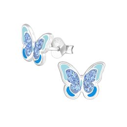 schmuck23 Silber-Ohrringe 925 Schmetterling 0,7 cm x 0,8 cm | Gr.: onesize