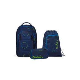 Satch Schulrucksac-Setk MATCH PLUS "Blue Tech" 3-tlg. in Blau | Gr.: onesize