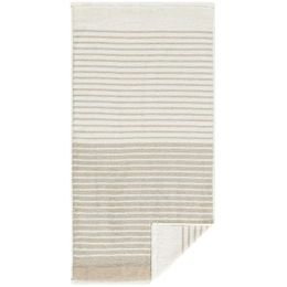 Egeria Duschtuch &raquo;Maris&laquo; Double Face mit Streifen, reine Baumwolle beige Walkfrottee, Obermaterial: 100% Baumwolle