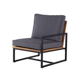 home24 Loungeecke LeRoy I in Grau / Braun | Gr.: onesize