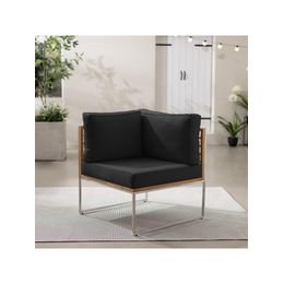 home24 Loungeecke TEAKLINE in Anthrazit | Gr.: onesize