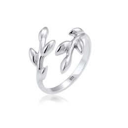 Elli Ring 925 Sterling Silber Blatt in Silber | Gr.: onesize
