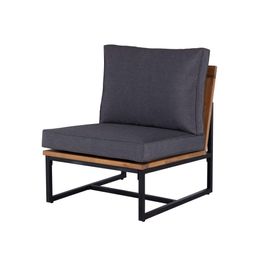 home24 Loungesessel LeRoy II in Grau / Braun | Gr.: onesize