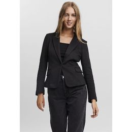 V&eacute;ro Moda Vero Moda Damen Jerseyblazer &raquo;VMJULIANE, figurbetonter Schnitt, 1-Knopf Verschluss&laquo; ungef&uuml;ttert schwarz 38 (M)