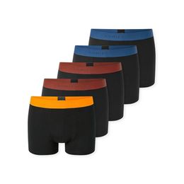 Schiesser Boxershort 5er Pack in Schwarz/Rot/Orange | Gr.: 3XL