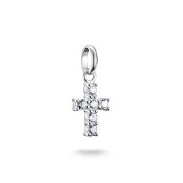 Thomas Sabo Damen Thomas Sabo Charm Kreuz &raquo;Charm Kreuz - Connect&laquo; mit Zirkonia (synth.) silber