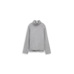 Tom Tailor Pullover in medium silver grey melange | Gr.: 3XL