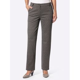 WITT WEIDEN Stoff-Hose in schoko-ecru-gemustert | Gr.: 52