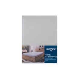 SETEX Frottee-Spannbettlaken in silber | Gr.: 90-100 x 200 cm